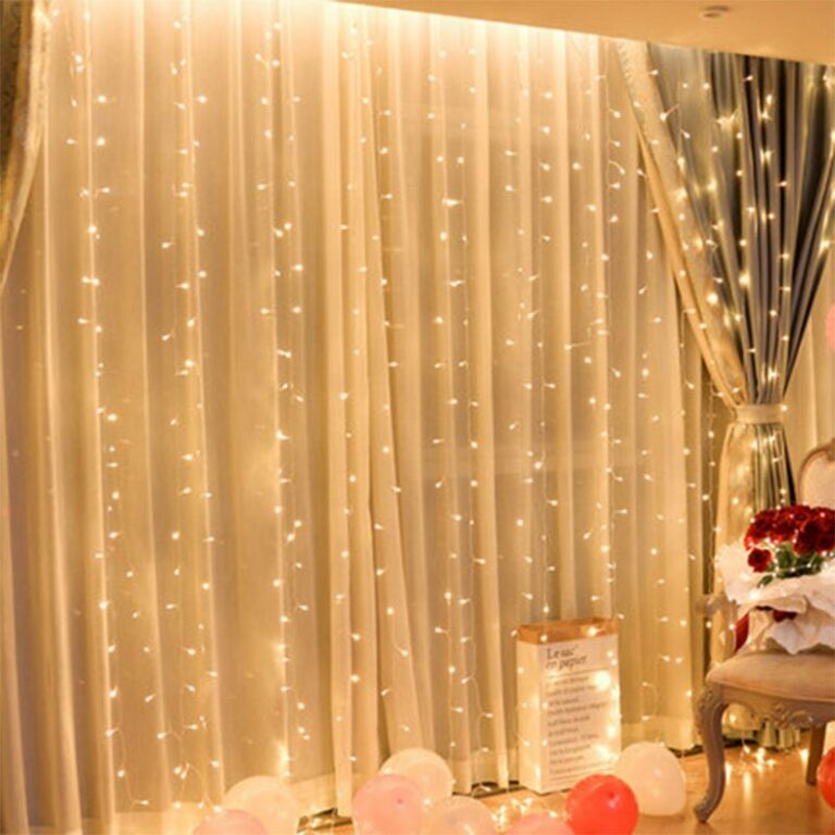 Cortina de leds decorativos para navidad guirnaldas iluminación ...